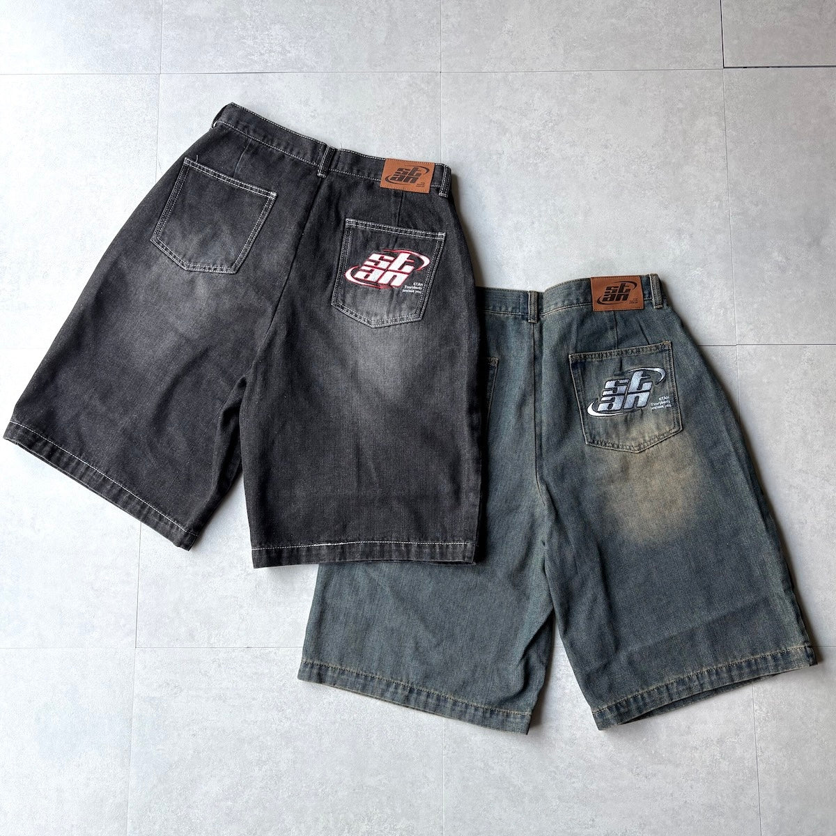 STAN logo stitch half denim – Such a Stan